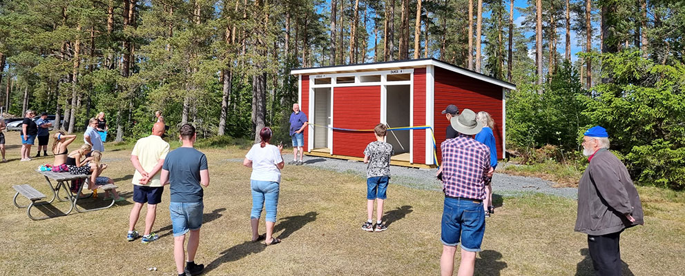 Byalag invigde omklädningsrum vid sjön - Skillingaryd
