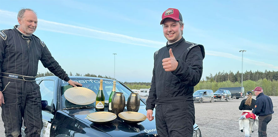 Johan snabbaste standardförare i Rally-SM - Skillingaryd