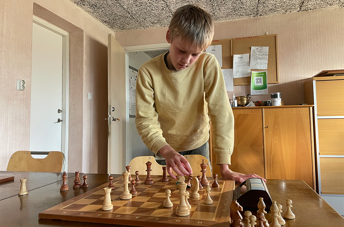 Hög koncentration på schackklubbens ungdomsträning - Skillingaryd