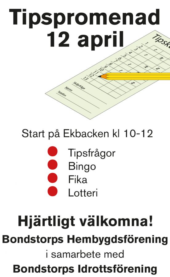 6 april tipspromenad Grönelund - Skillingaryd